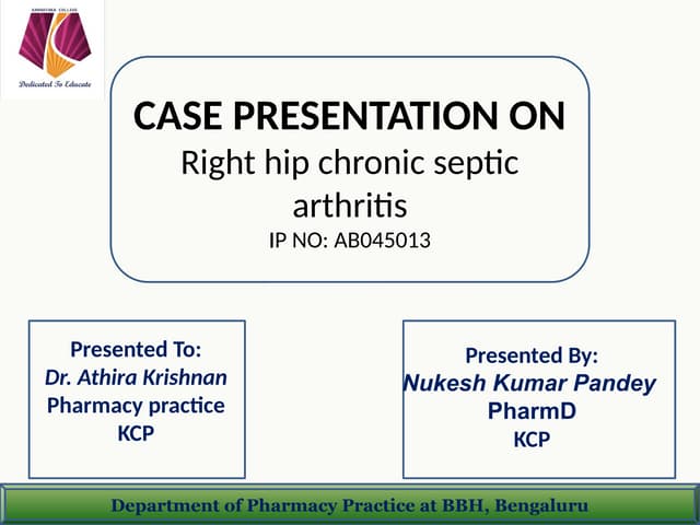 Case Presentation on Rheumatoid athrities | PPTX