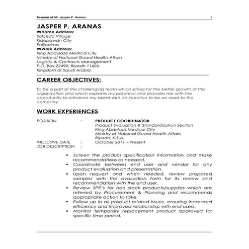 EMMANUEL P resume | PDF