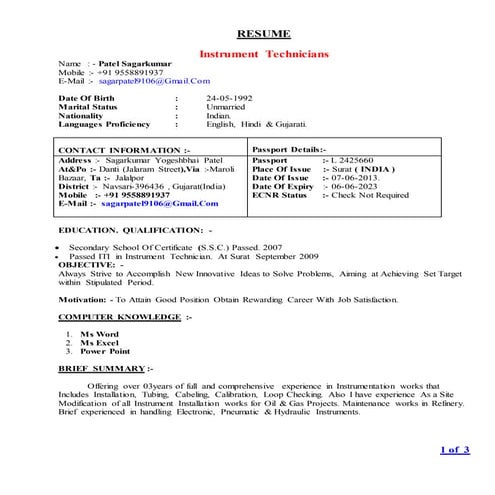 1.sagar instru cv (1) | DOCX