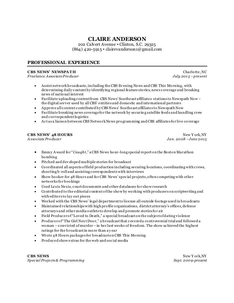 Resume- Claire Anderson