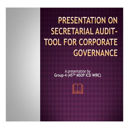 Project_Secretarial Audit-Tool for Corporate Governance | PPT
