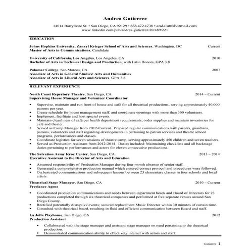 Official Employment Resume | DOCX