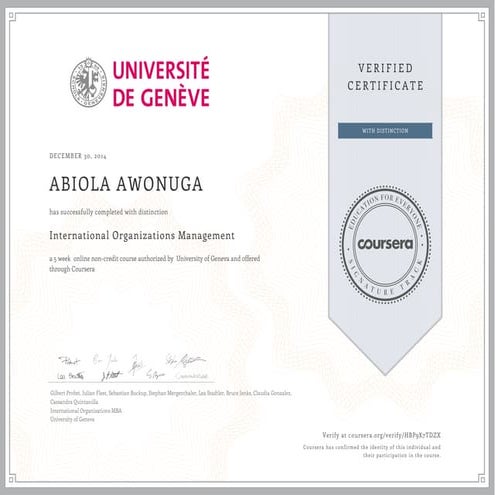 University of Geneva Cert | PDF