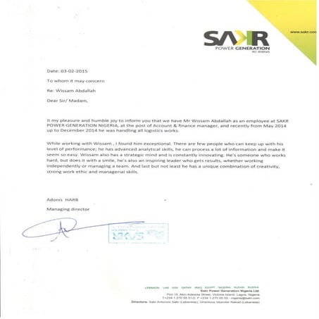 confirmation letter | PDF