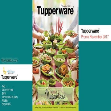 087837805779,Katalog Tupperware Promo November 2017, Tupperware Hello ...