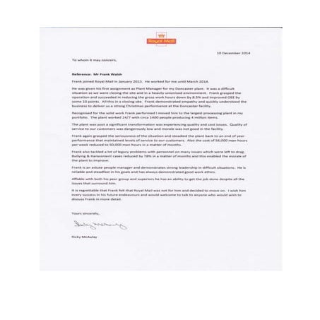 Royal Mail Reference. | DOCX