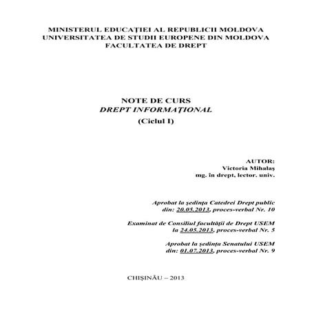 Drept informaţional | PDF