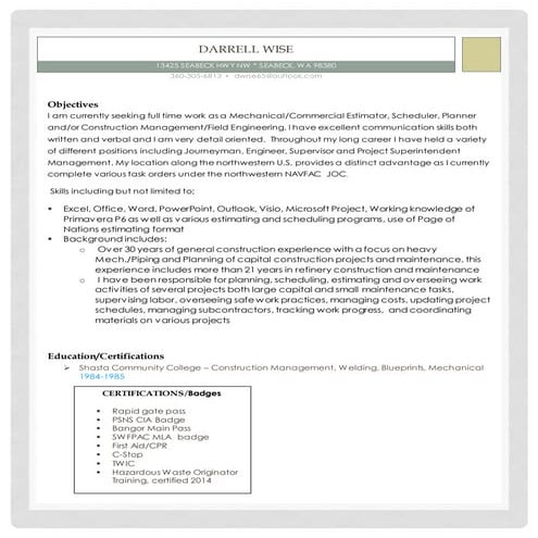 Darrell Resume2014 | PDF