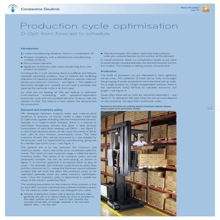 Production cycle optimisation | PDF