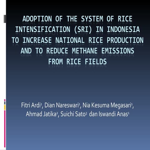 0517 Expansion of Margate “Enhanced” System of Rice Intensification ...