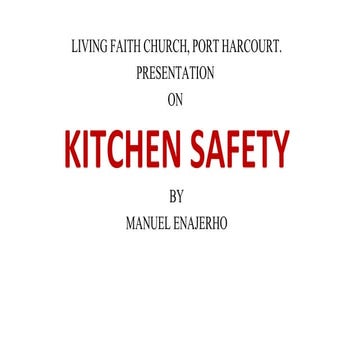 KITCHEN SAFETY PRESENTATION | PPT