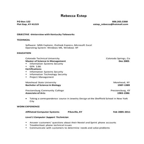 Rebecca Estep revised resume | DOCX