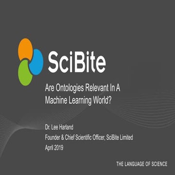 Ontologies & Machine Learning v2 - SciBIte Lab Of The Future 2019 | PDF