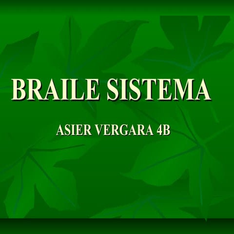 braile sistema | PPT