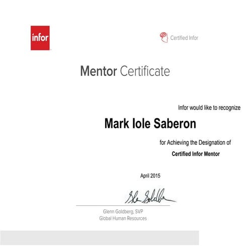 mentor certificate | DOC