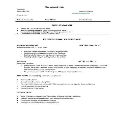 mongikazi Kala Cv2 | DOC