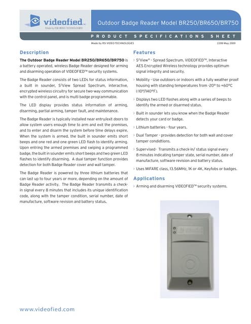 05 indoor siren specifications sheet | PDF