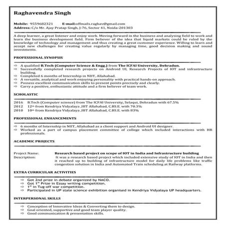 resume -raghav | PDF