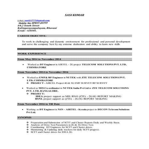 Sasi Kumar_ Resume_DT (1) | DOCX