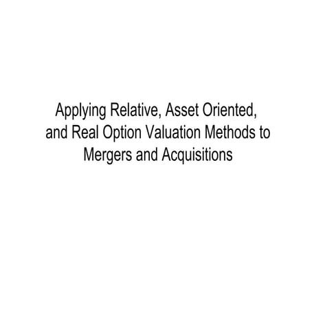 08~chapter 8 primer_on_relative_valuation_methods | PPT