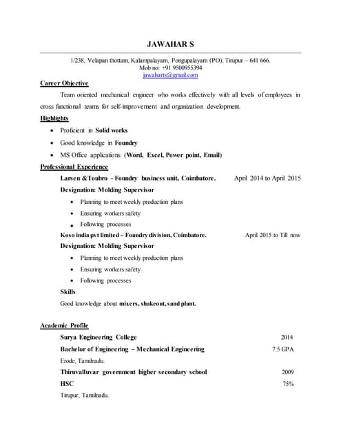 Vasanth_Resume | DOC