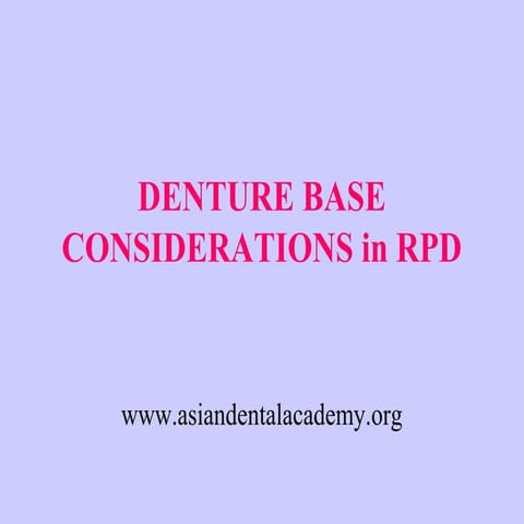 Rests & Rest seats in removable partial Dentures | PPT
