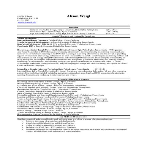 Alison Weigl Official CV | DOCX