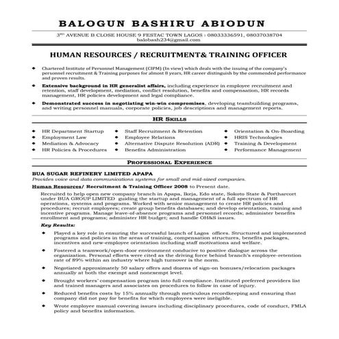 NEW C V FOR BASHIRU BALOGUN | DOC