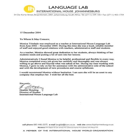 Reference Letter 2 | PDF