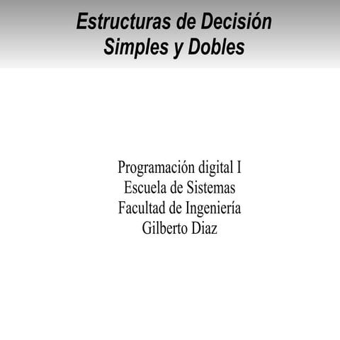 08 estructuras dedecision | PDF | Programming Languages | Computing