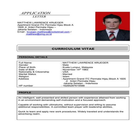 CV MATT-newDec2016- | PDF | Business Administration | Business