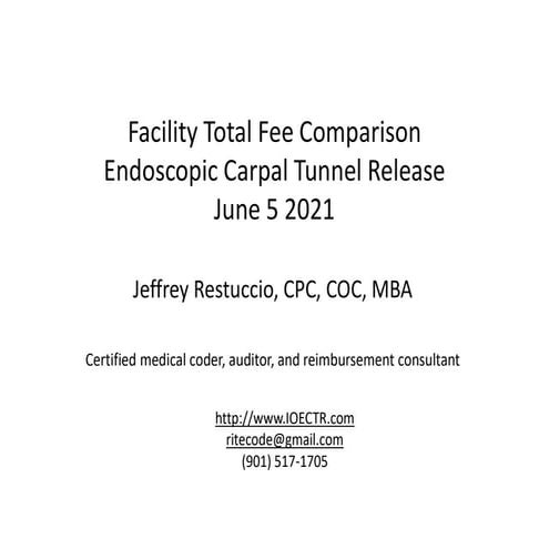 Facility Fee comparison - ASC, HOPD and Hospital | PDF