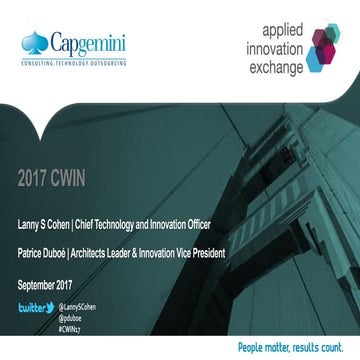 CWIN 17 New-York / Keynote meeting the open innovation imperative | PPT