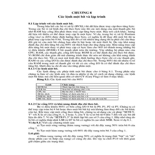 08 Lệnh một Bit | PDF