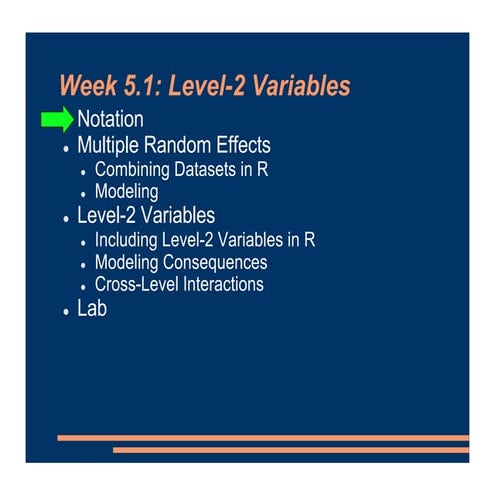 Mixed Effects Models - Level-2 Variables | PDF
