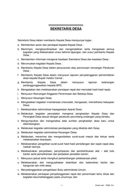 MEMAHAMI SOTK PEMDES (susunan organisasi dan tata kerja) | PPTX