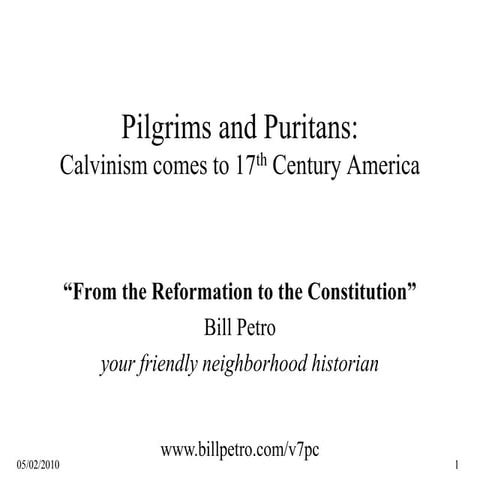 08 pilgrims puritans | PPT | Christianity | Religion & Spirituality