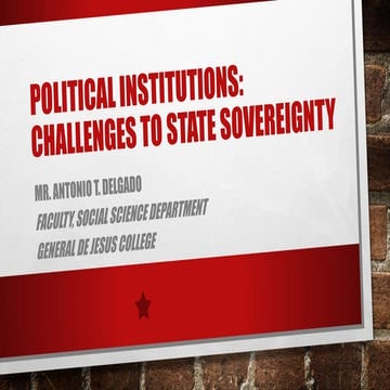 Comparative Politics: Challenges to Traditional State Sovereignty | PDF