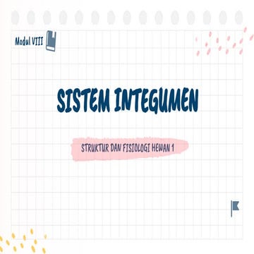 Presentasi edukasi mengenai sistem integumen pada hewan | PPT