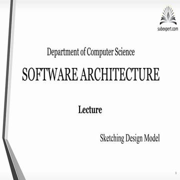 08 Sketching Design Models.pdf software Architecture | PDF