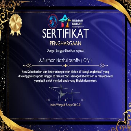 Sertifikat sunat untuk para peserta sunat | DOCX