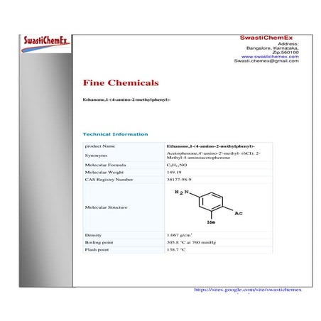Ethanone,1 (4-amino-2-methylphenyl)- | PDF