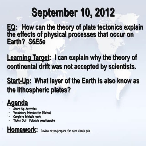 09 10-12 plate tectonics | PPT