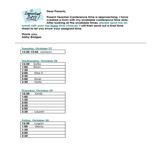 09 10 parent sign up email | PDF