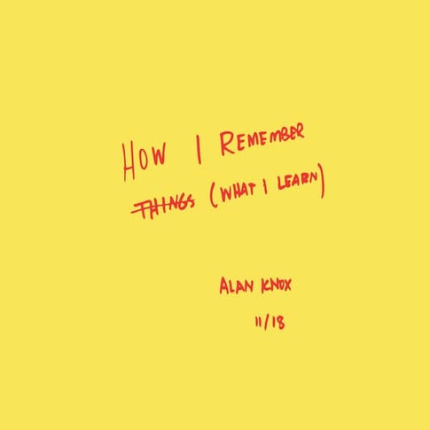 How I Remember. | PDF