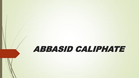 Ap III abbasid caliphate | PPT
