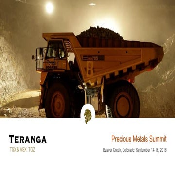 09 14-16 teranga gold pgm summit investor presentation final | PDF