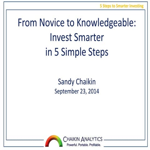 Invest Smarter in 5 Simple Steps | PPTX