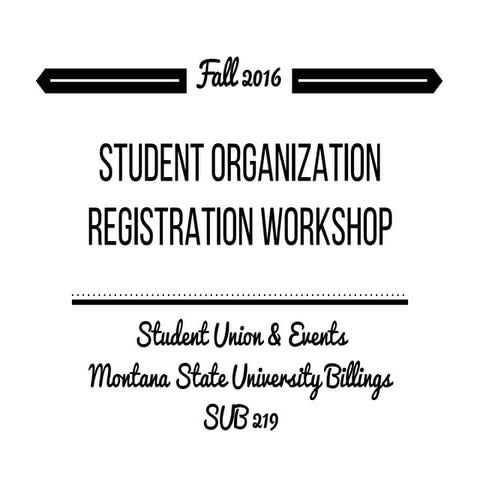 2016-17 Student Organization Registration | PPT