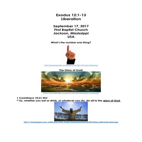 09-17-17, Exodus12;1-13, Liberation | PDF